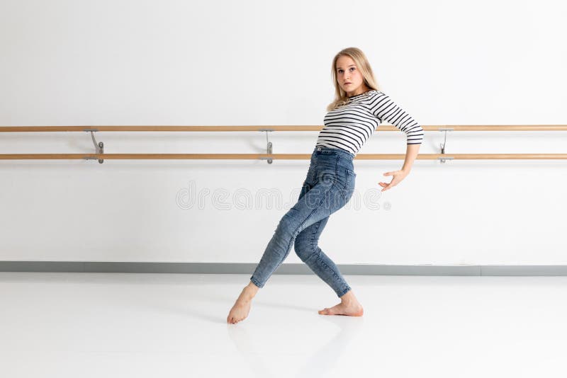 Female dancer in action stock photo. Image of blond - 144757620