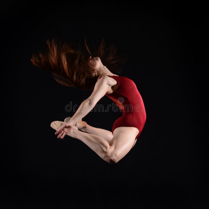 Beautiful Woman in Red Swimsuit Stock Image - Image of gorgeous, girl ...