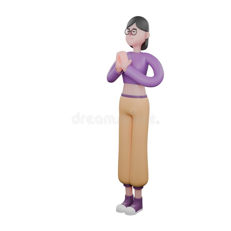 A Female Dancer Stands Facing Right Stock Photo - Illustration of ...
