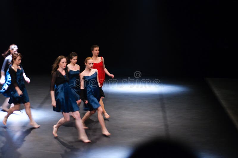 Female Dancers Performing on Stage Editorial Image - Image of show ...