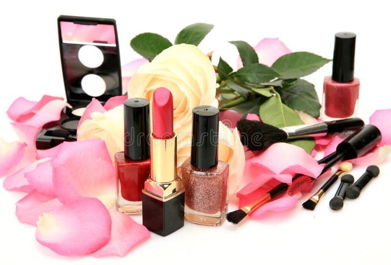 Female Decorative Cosmetics Stock Image - Image of natural, color: 35420995