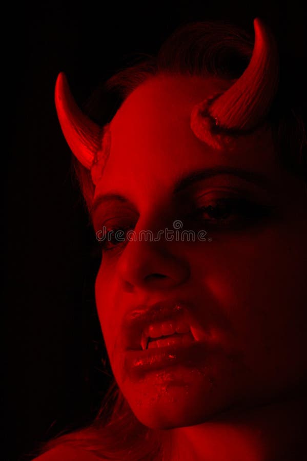 Female Demon stock photo. Image of horns, demon, head - 7304510
