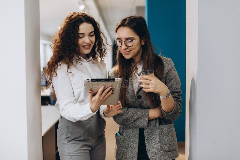 Female Designers, Students Working Together in Office. Education ...