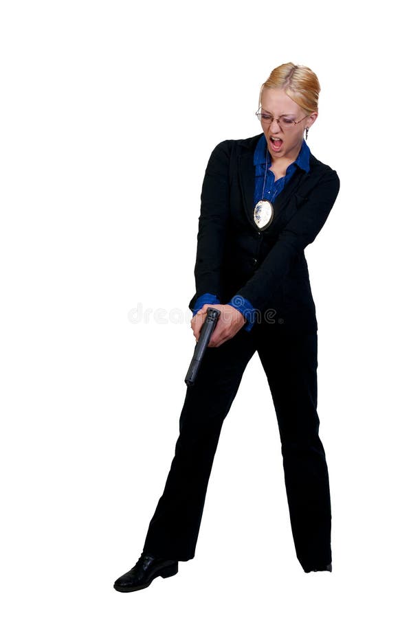 Female Detective stock image. Image of beauty, danger - 16626767