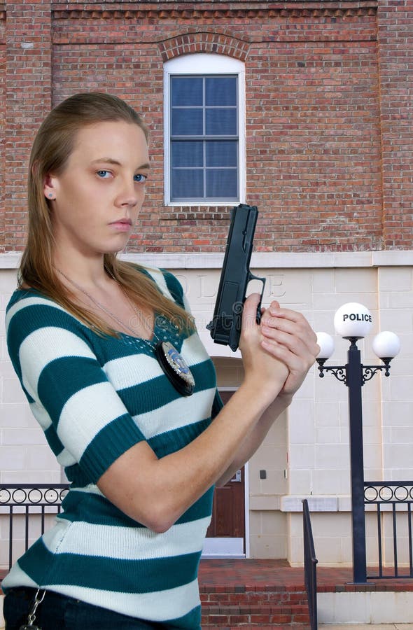 Female Detective stock photo. Image of armed, authority - 17065802