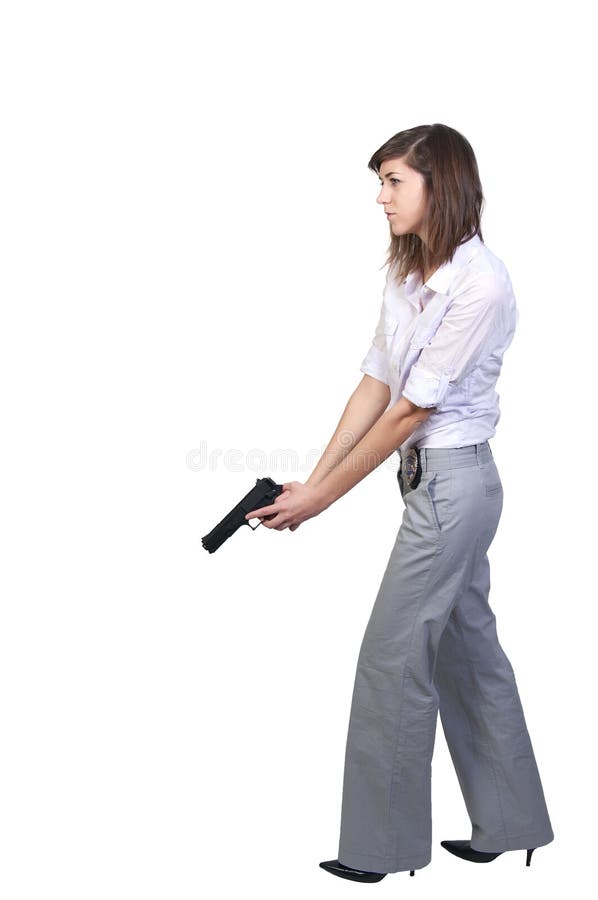 Female Detective stock photo. Image of armed, crime, investigator ...