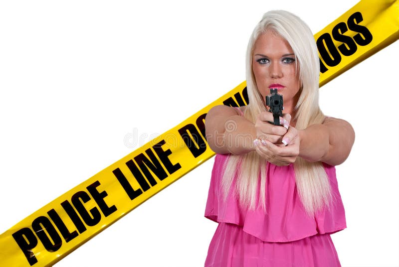 Female Detective stock image. Image of blond, authority - 26764615