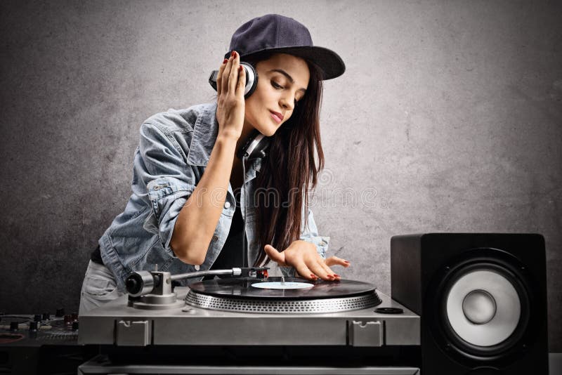 177 Female Dj Scratching Record Stock Photos - Free & Royalty-Free ...