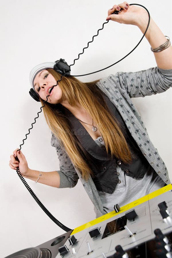 Female DJs at the Turntables Stock Photo - Image of teenager, pretty ...