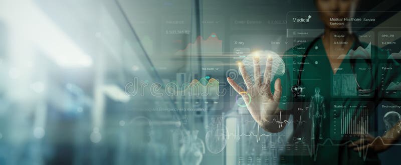 Female Doctor Analysis and Checking Brain Testing Result of Science and ...