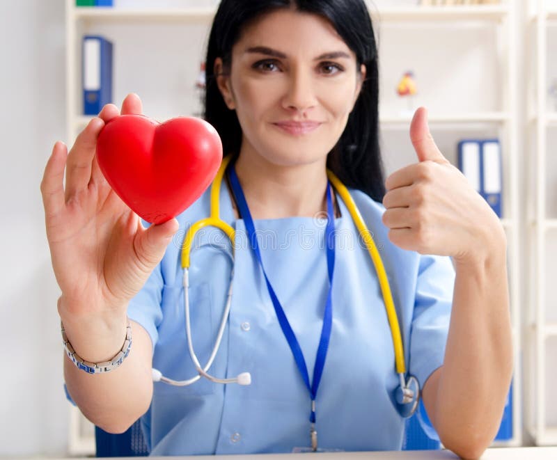 Female Doctor Cardiologist Working in the Clinic Stock Photo - Image of ...