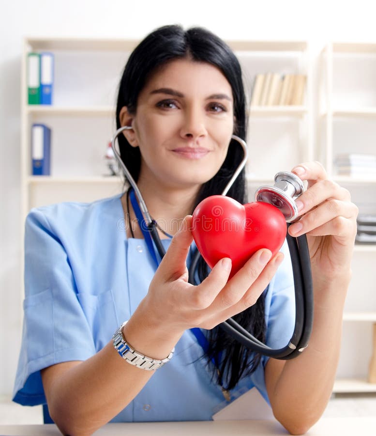 Female Doctor Cardiologist Working in the Clinic Stock Photo - Image of ...