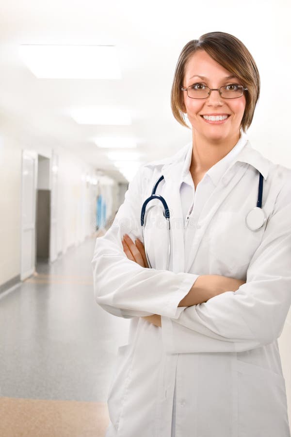 Happy Smiling Doctor in Hospital Stock Photo - Image of doctor, medical ...