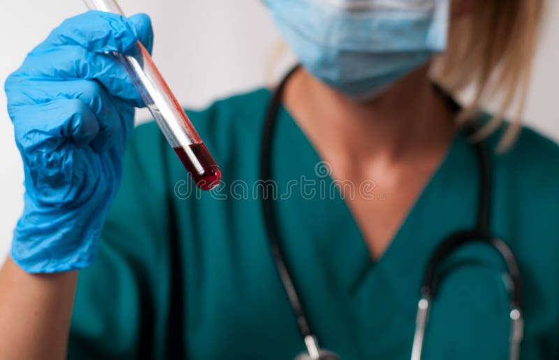 Female Doctor Doing the Blood Test Stock Image - Image of liquid ...