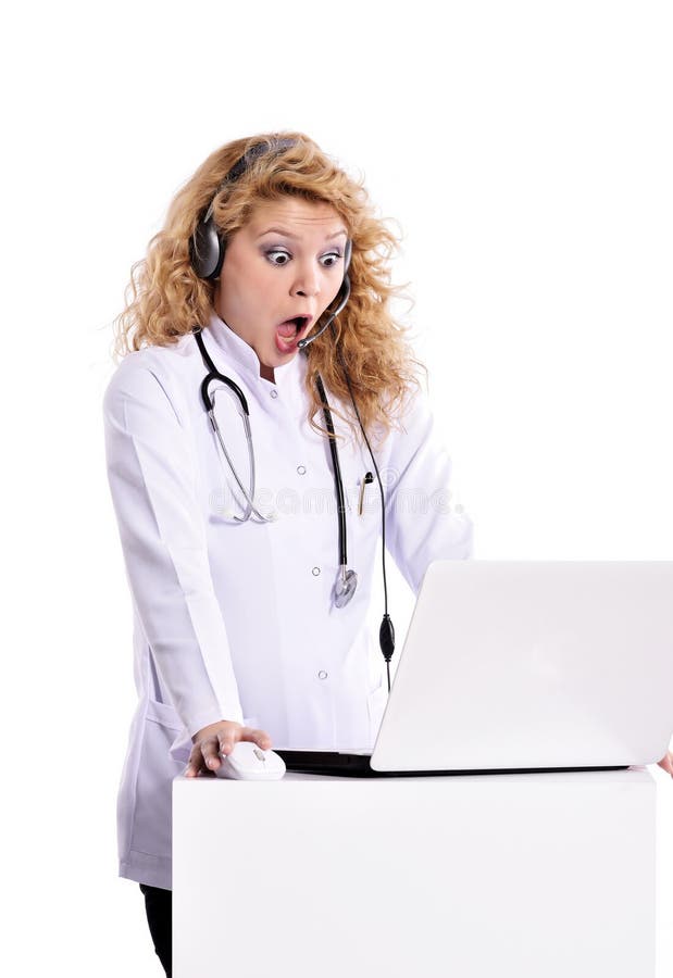 Female Doctor Explaining Something Stock Image - Image of equipment ...
