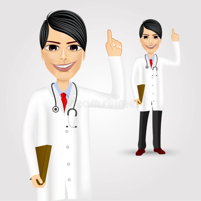 Female Doctor Folder Pointing Up Stock Illustrations – 9 Female Doctor ...
