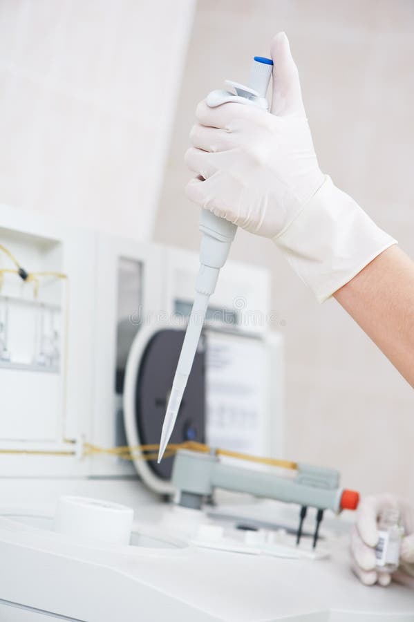 Female Doctor Hand with Dropper Stock Photo - Image of chemist, dropper ...