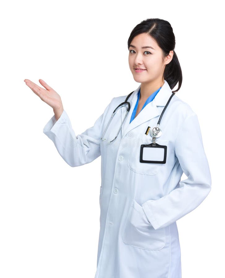 Female doctor hand present stock image. Image of medicine - 41826787