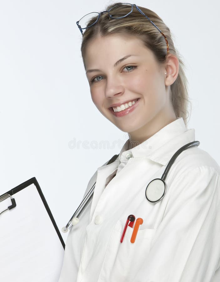 Female Doctor Handing Medicine Stock Image - Image of reassurance ...