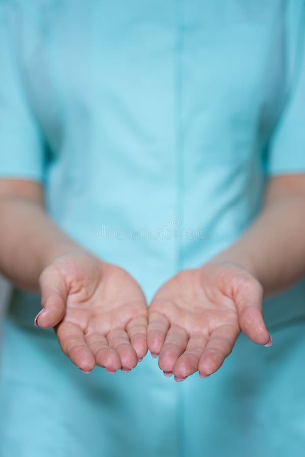 Female Doctor Hands at Work Stock Photo - Image of giving, show: 51205866