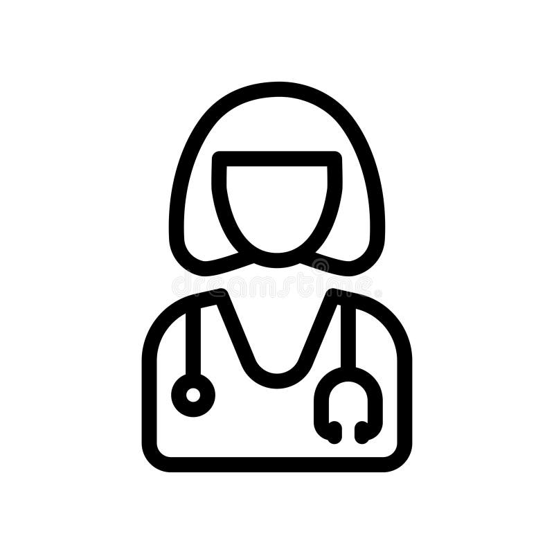Female Doctor Icon stock vector. Illustration of female - 360058788
