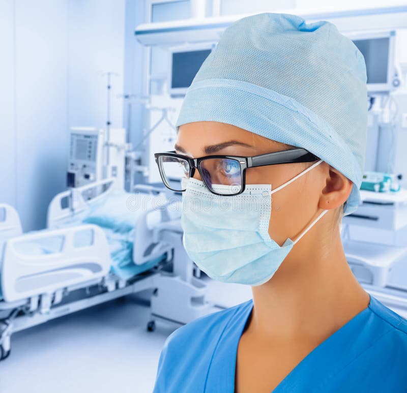 Female doctor in ICU stock image. Image of people, clinic - 49414371