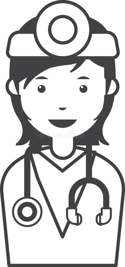 Thinking Female Doctor Stock Illustrations – 395 Thinking Female Doctor ...