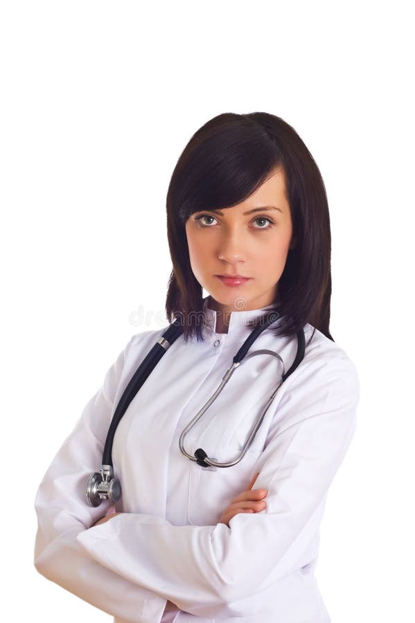 Beauty nurse in uniform stock photo. Image of isolated - 12358010