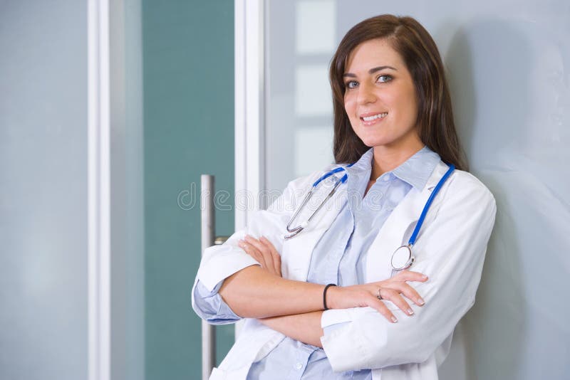 Female Doctor in a Modern Office Stock Photo - Image of office, fresh ...
