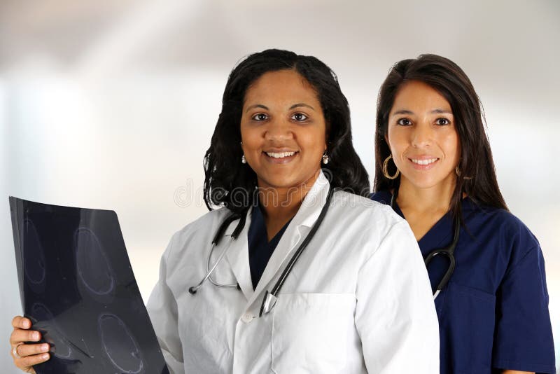 Doctor and Nurse Check Young Patient Stock Image - Image of nurse ...