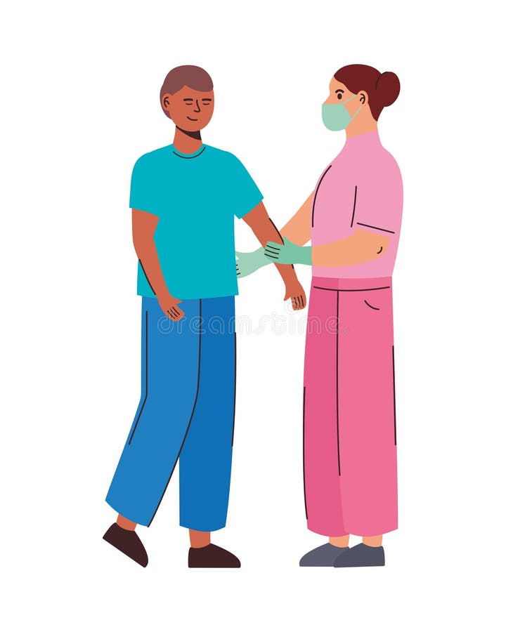 Female doctor with patient stock vector. Illustration of hospital ...