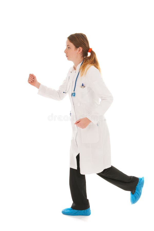 Doctor is running stock image. Image of person, practitioner - 33714201