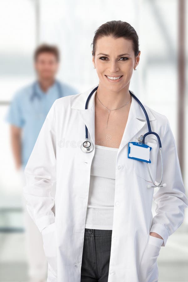 Female doctor stock image. Image of female, adult, robe - 26034901