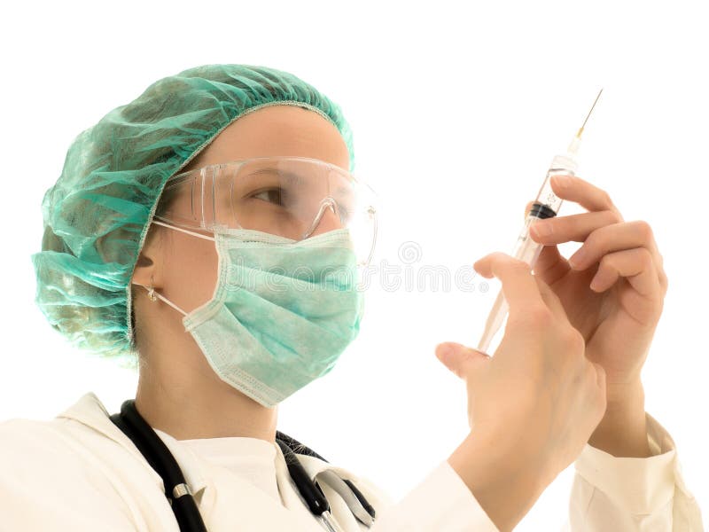 Female Doctor With Syringe. Picture Image: 24037666