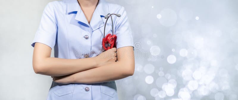 Female Doctor with Tools, White Background Stock Image - Image of ...