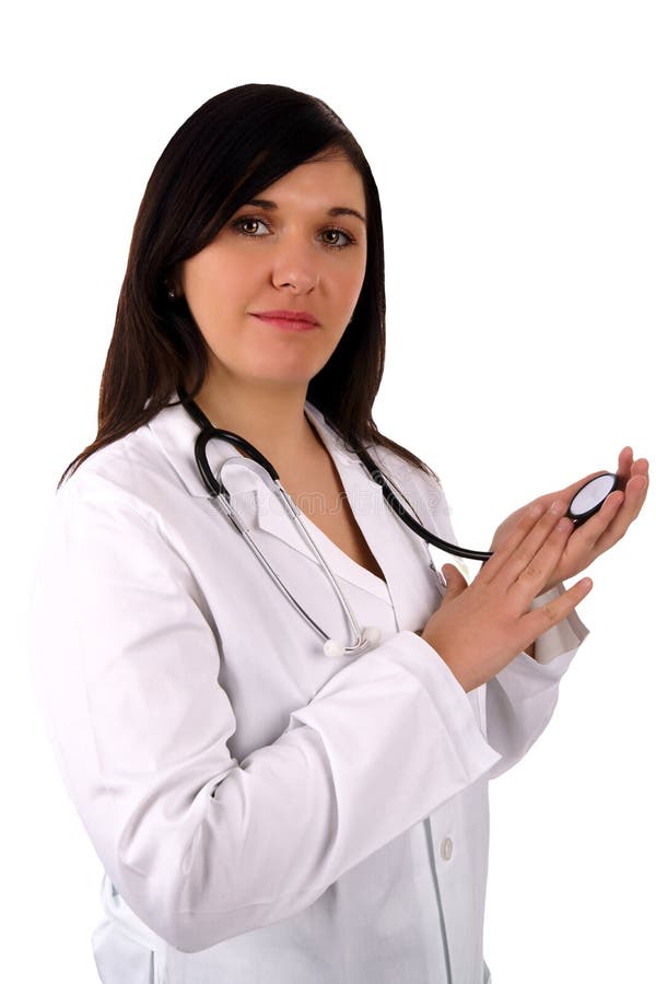 Female doctor stock image. Image of investigation, brunette - 35214341