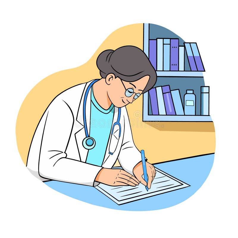 Doctors Taking Notes Stock Illustrations – 19 Doctors Taking Notes ...