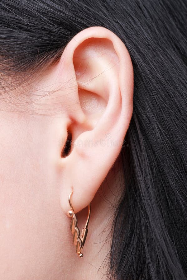 Female ear stock image. Image of girl, earlap, hear, caucasian - 9058147