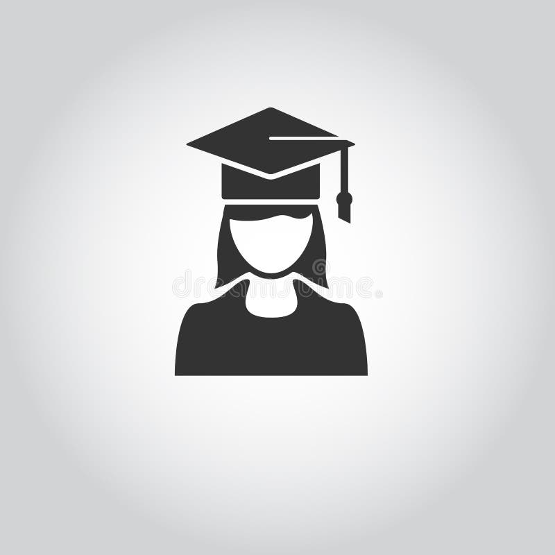 Female Education Study Icon Stock Illustration - Illustration of ...