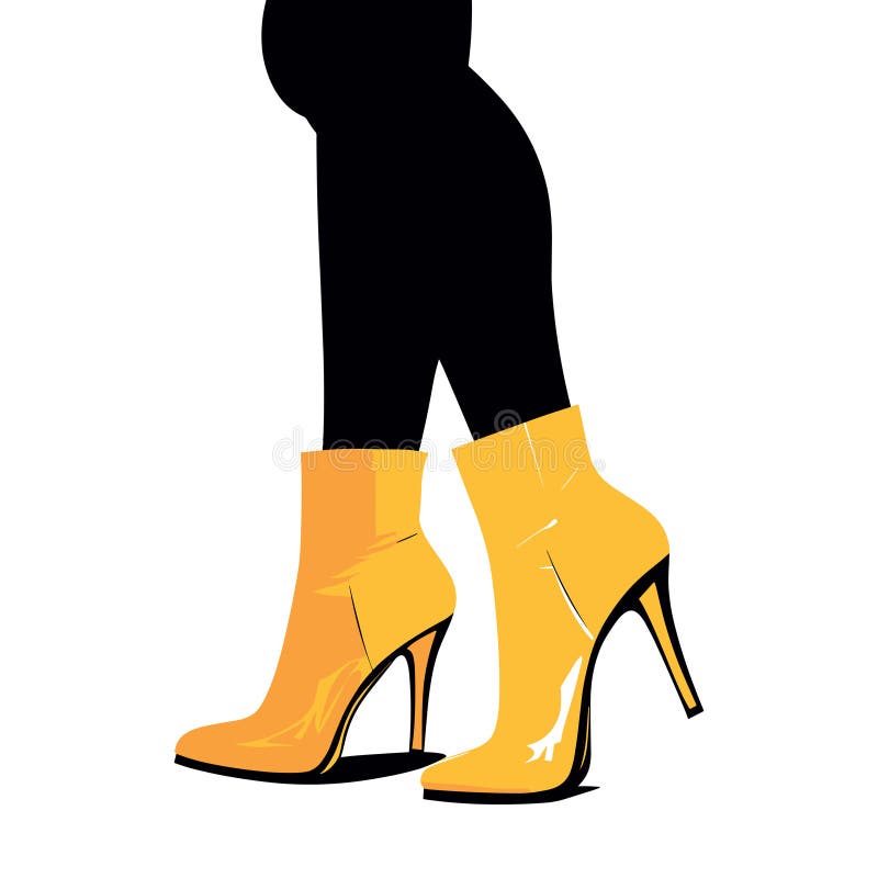 Female Elegant Boots Isolated Illustration AI Generated Stock Vector - Illustration of fashion ...