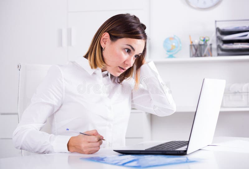 Woman facing challenge stock photo. Image of girl, employee - 83617814