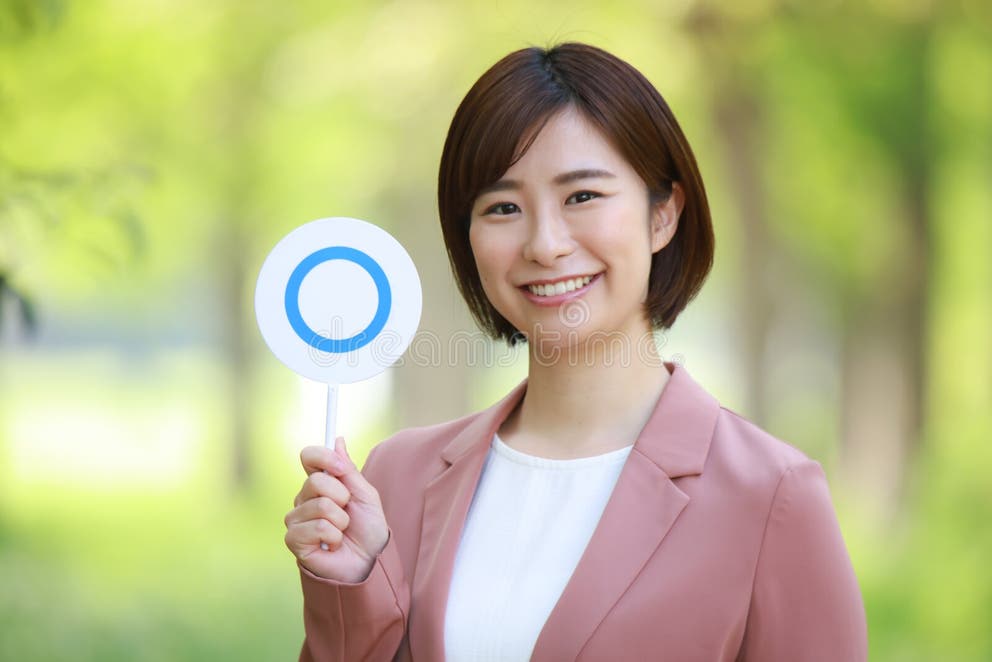 Female Employee with a Round Bill Stock Image - Image of portrait ...