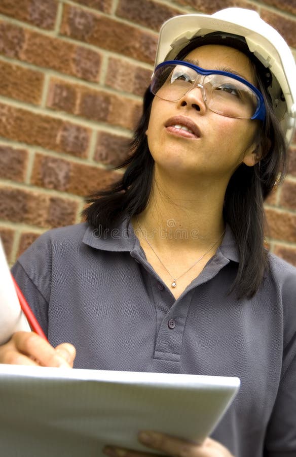 Female engineer stock image. Image of inspector, lady - 1385551