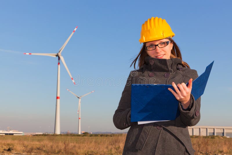 Female Engineer stock image. Image of environmental, portrait - 18614847