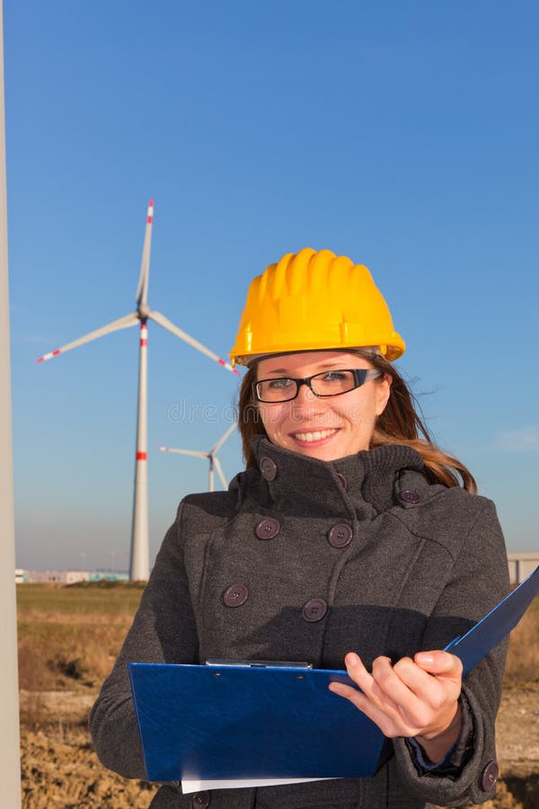 Female Engineer stock image. Image of environmental, portrait - 18614847