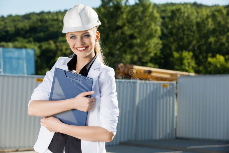 Female engineer stock image. Image of businesswoman, outdoors - 11862789
