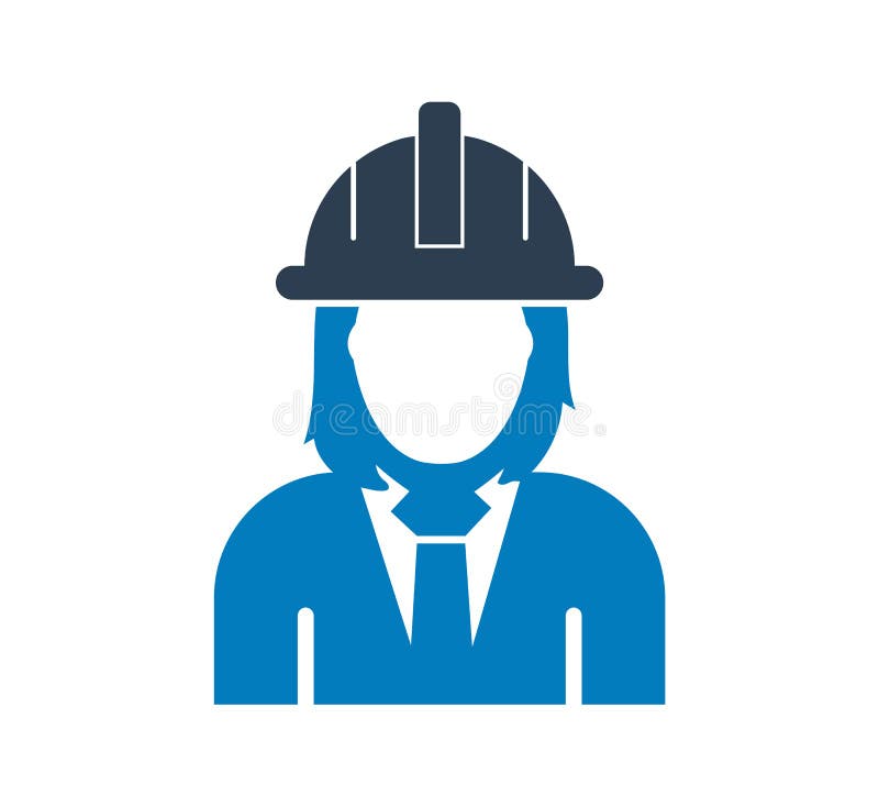 Female Engineer Icon. stock vector. Illustration of engineering - 176294194