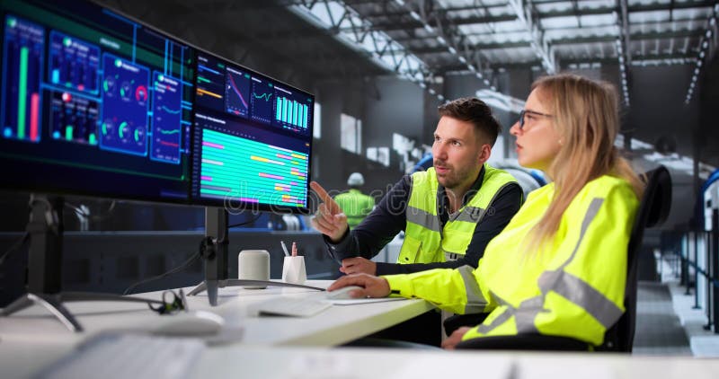 Female Engineer Using Scada System Stock Image - Image of coaching ...