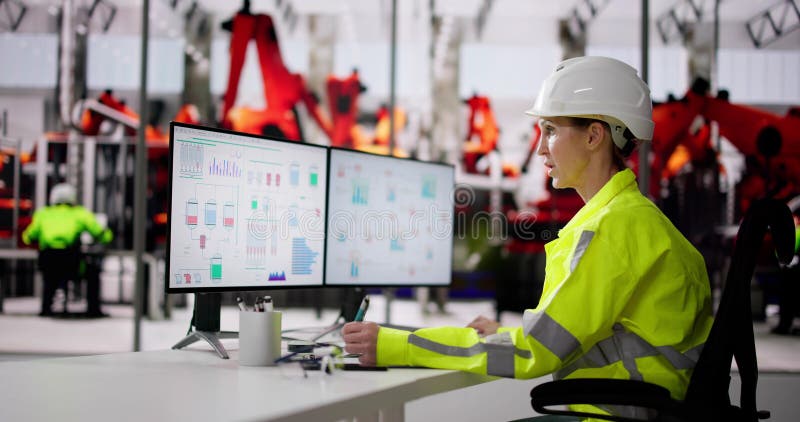 Female Engineer Working stock image. Image of production - 309491505