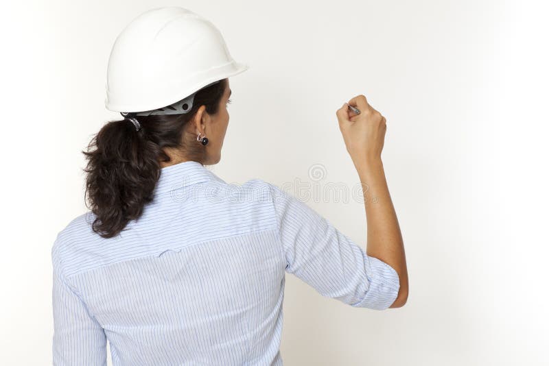 Female engineer writing stock image. Image of business - 22276515